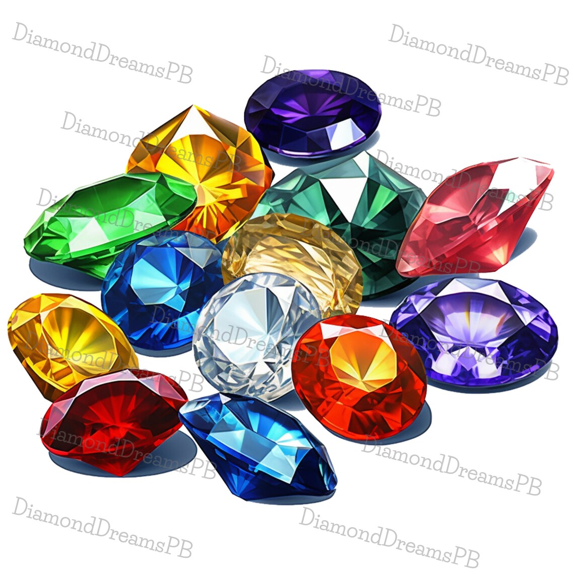 17 Minerals Clip Art, Crystal Clipart, Gemstone, Gems, Diamond ...
