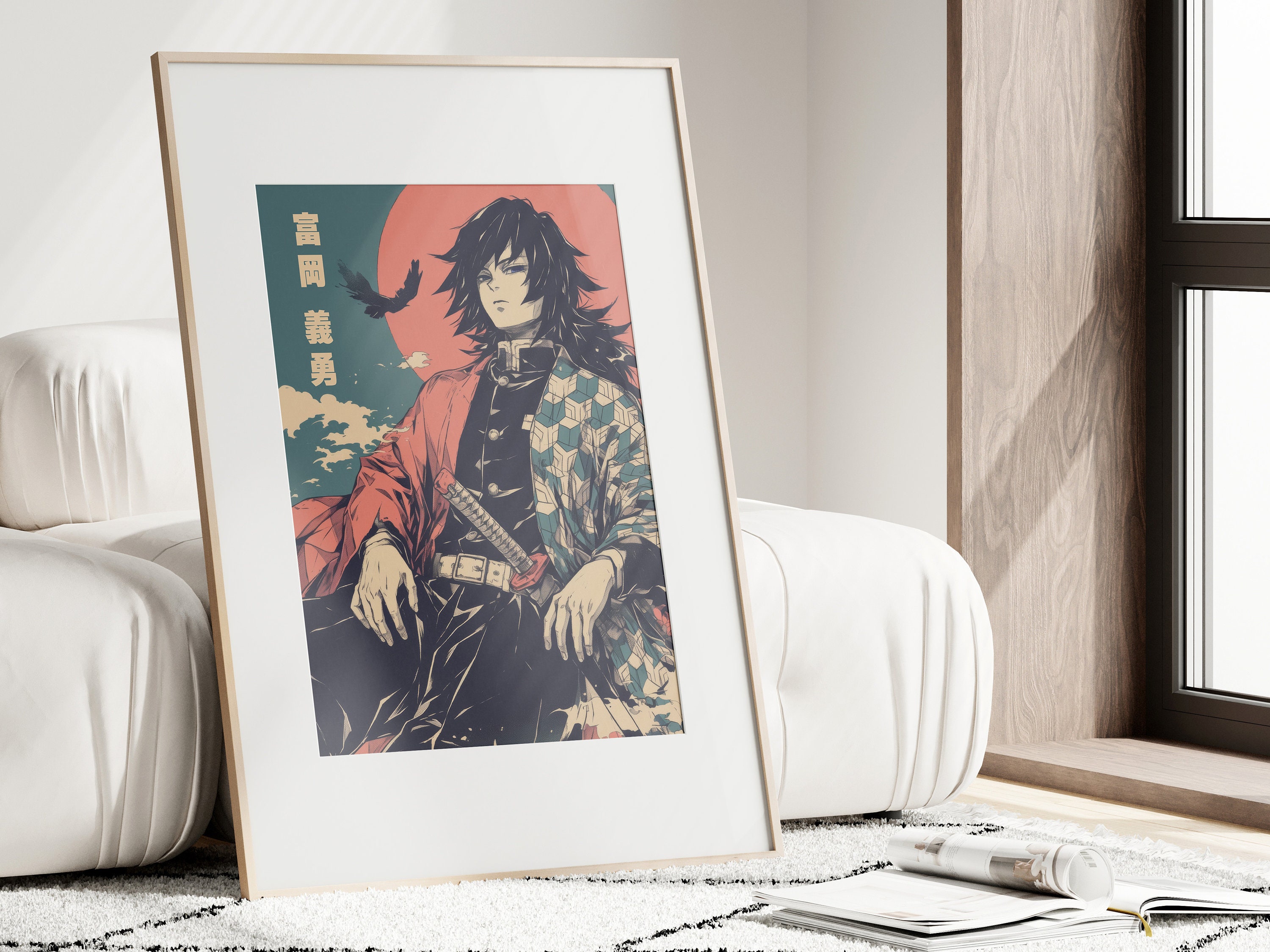 Demon Slayer Poster Giyu Tomioka, Water Hashira, Kimetsu No Yaiba ...