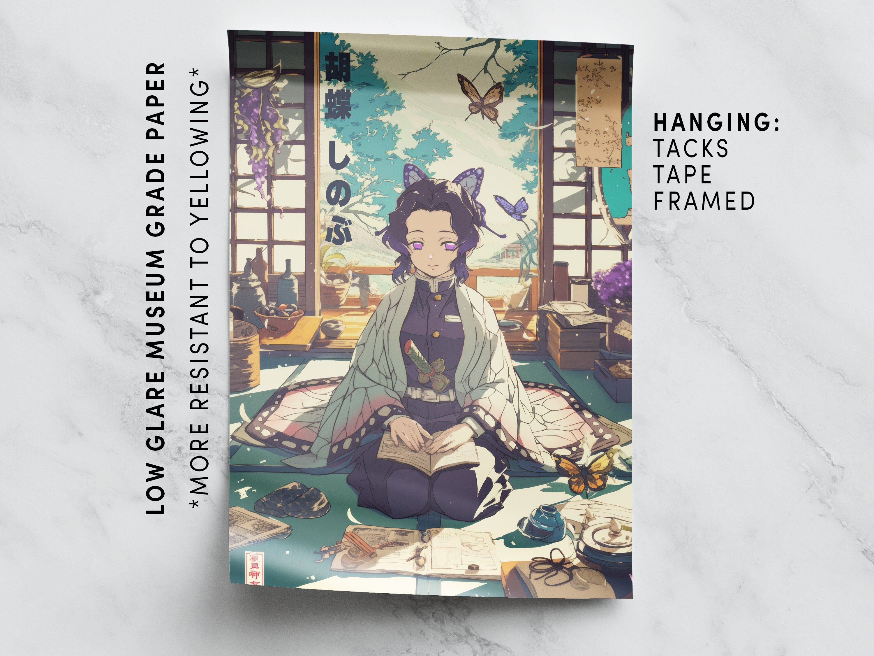 Demon Slayer Poster Shinobu Kocho, Bug Hashira, Insect Hashira, Hashira ...