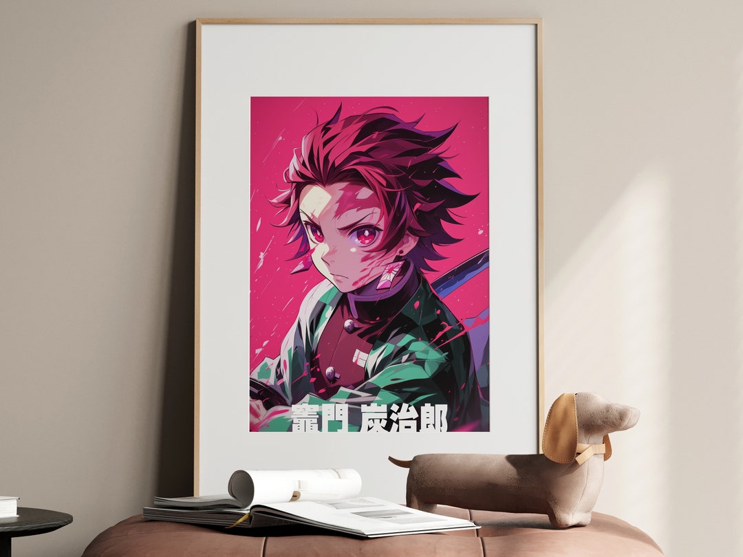 Demon Slayer Poster Tanjiro Kamado Poster, Kimetsu No Yaiba Poster, KNY ...