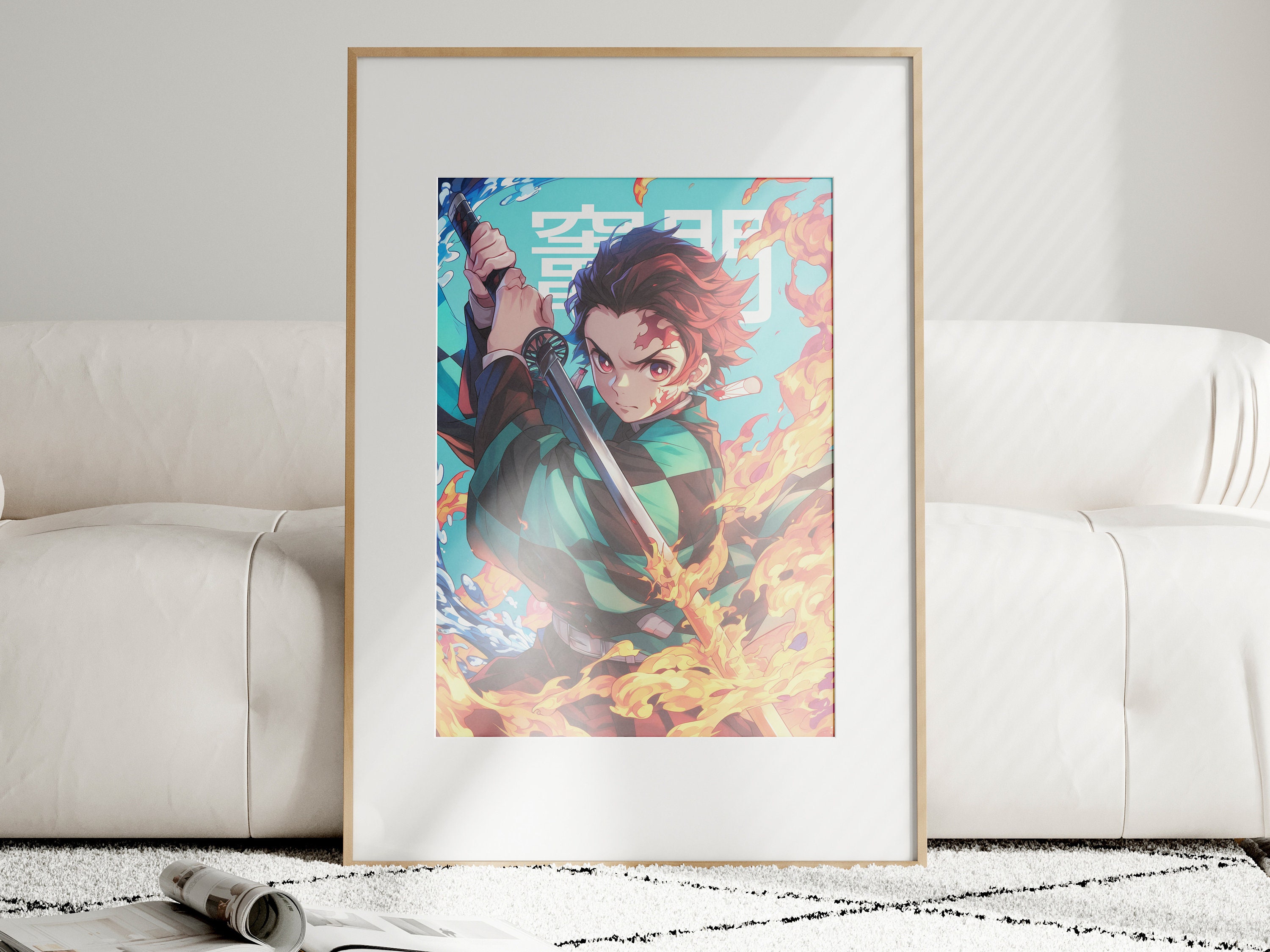 Tanjiro Kamado Demon Slayer Poster Minimalist Japanese Anime Manga ...