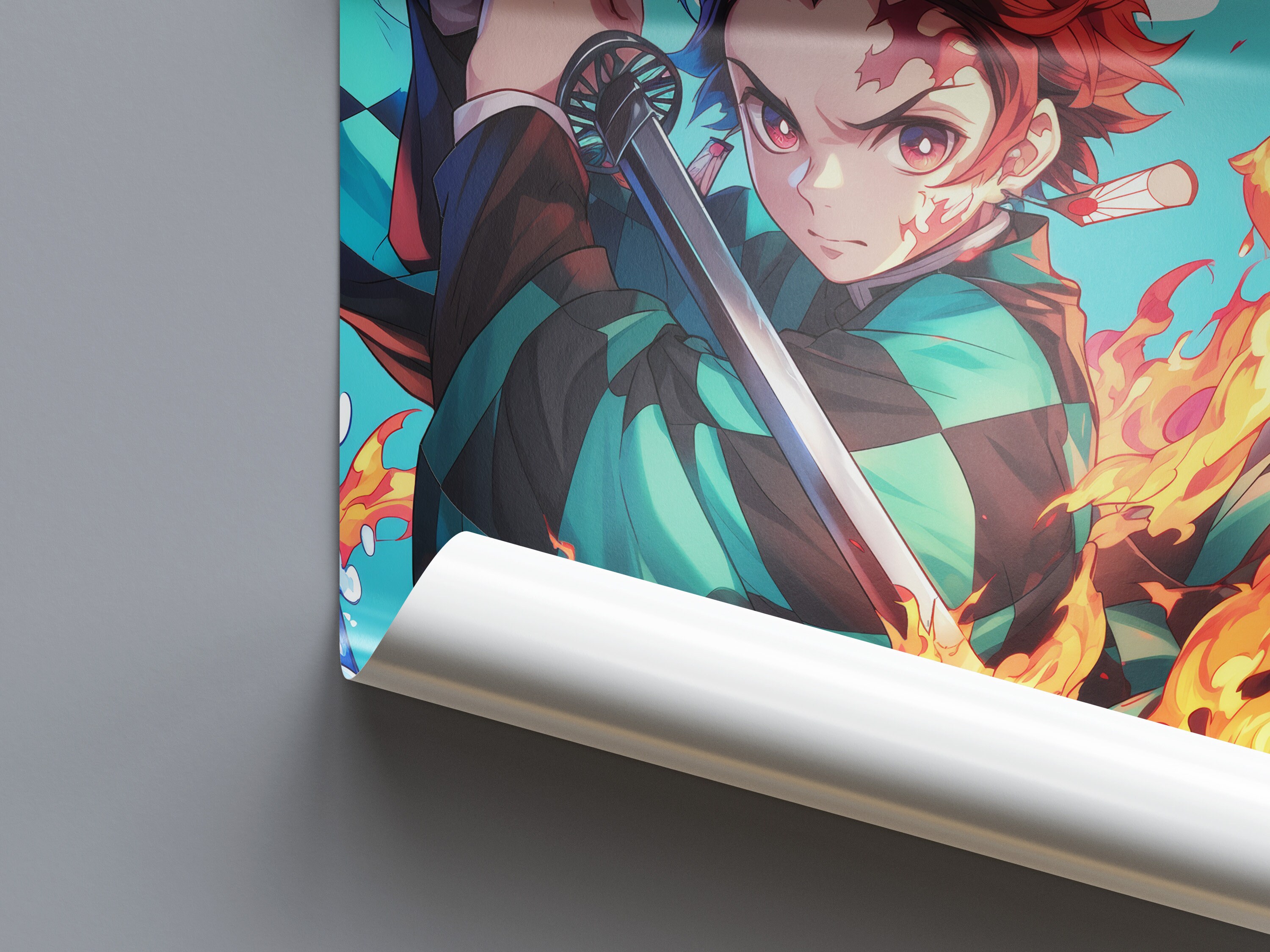 Tanjiro Kamado Demon Slayer Poster Minimalist Japanese Anime Manga ...