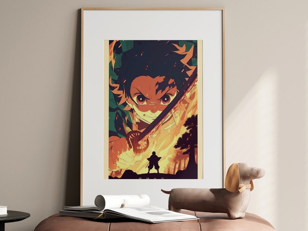Cartel de Demon Slayer Cartel de Tanjiro, Cartel de anime, Decoración ...