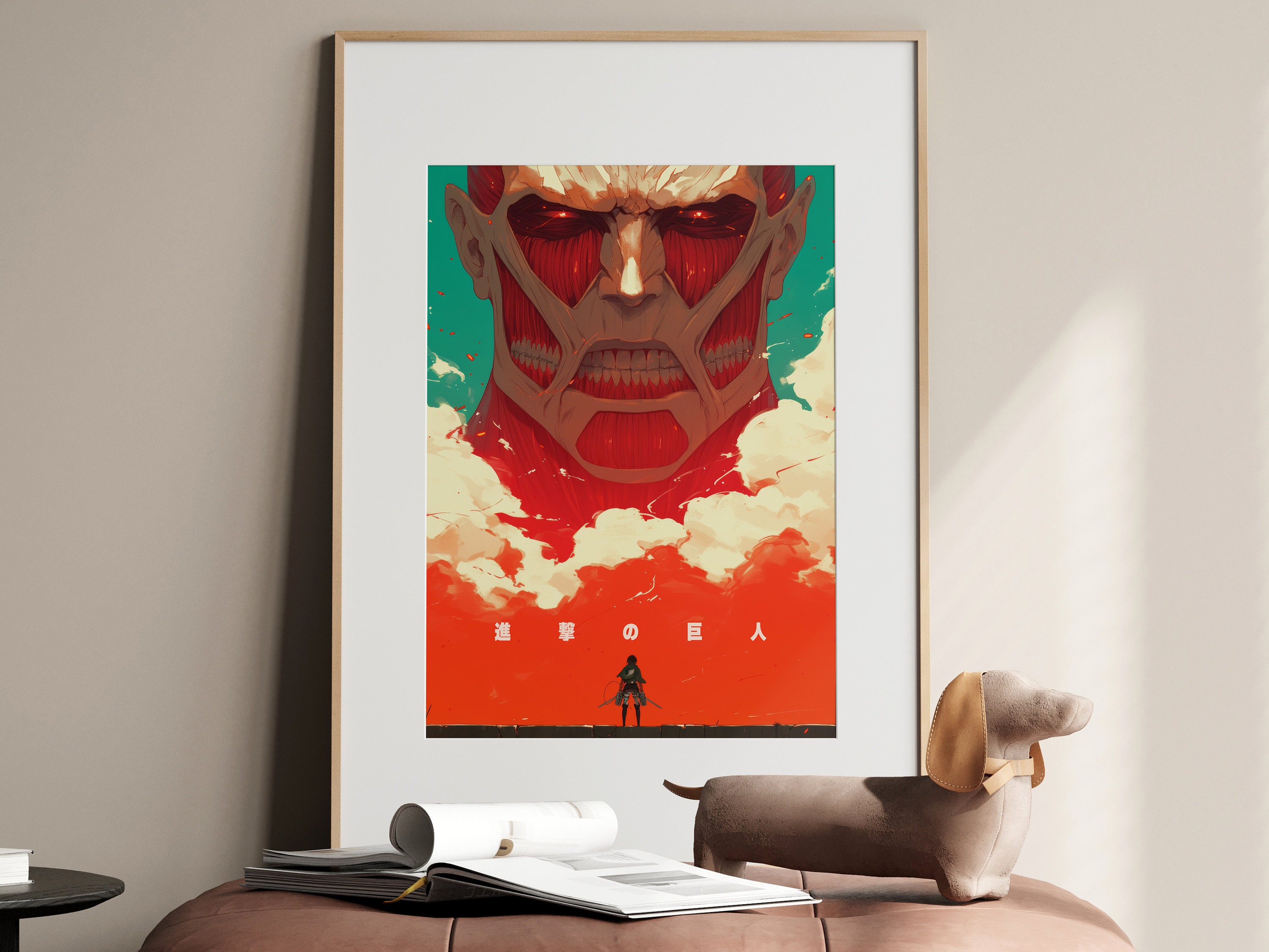 Attack on Titan Poster Mikasa Ackerman Poster, AOT Poster, Colossal ...