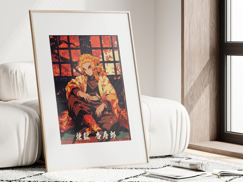 Demon Slayer Poster Kyojuro Rengoku, Fire Hashira, Flame Hashira ...