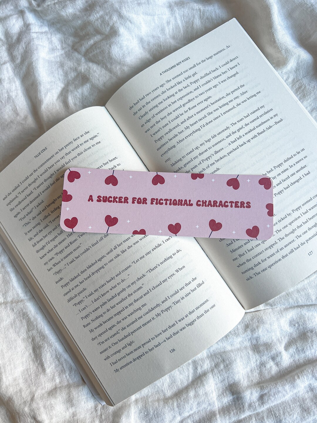 A Sucker for Fictional Characters Bookmark - Handmade Bookmarks ...