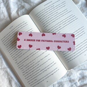 A Sucker for Fictional Characters Bookmark - Handmade Bookmarks ...