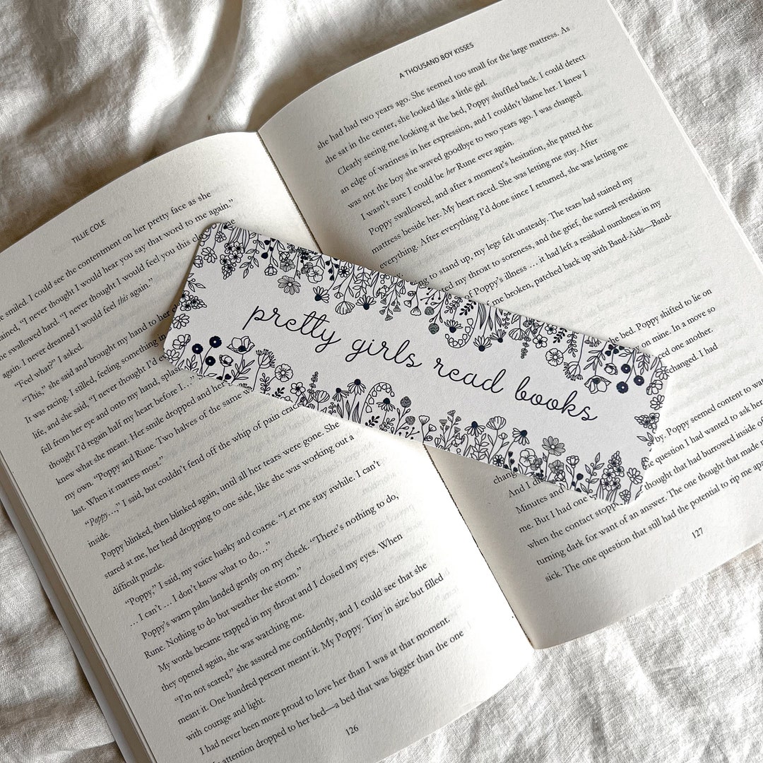 Floral Pretty Girls Read Bookmark - Handmade Bookmarks, Bookworm Gift ...