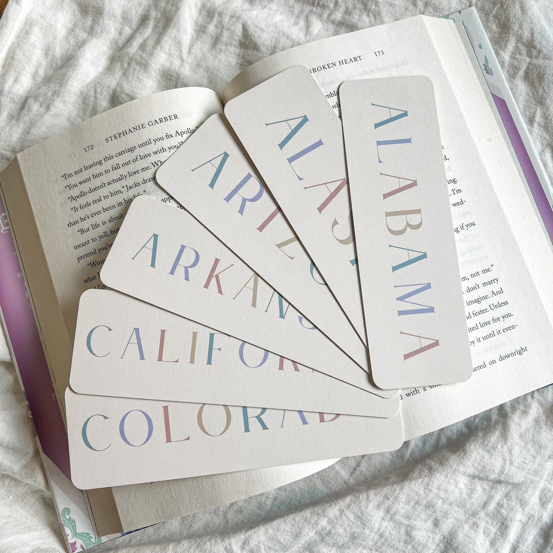 State Bookmark Collection - Handmade Bookmarks, Available as Set or ...