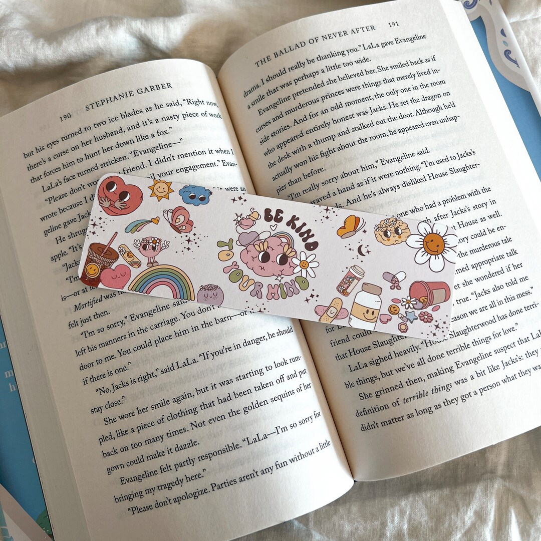 Be Kind to Your Mind Bookmark - Handmade Bookmarks, Bookworm Gift ...
