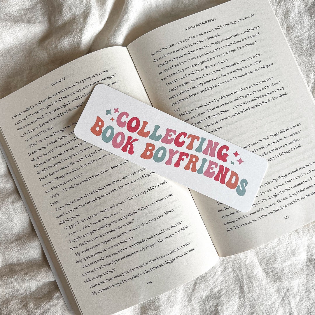 Collecting Book Boyfriends Bookmark - Handmade Bookmarks, Bookworm Gift ...