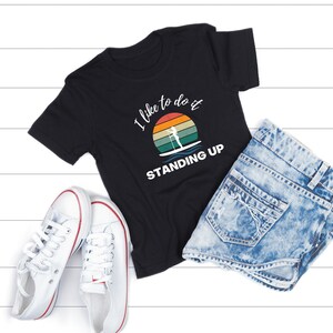 I Like to Do It Standing up Sunset Gradient Unisex Jersey Short Sleeve ...