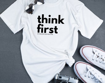 New Ever Stop to Think and Forget to Start Again Humor Custom Unisex ...
