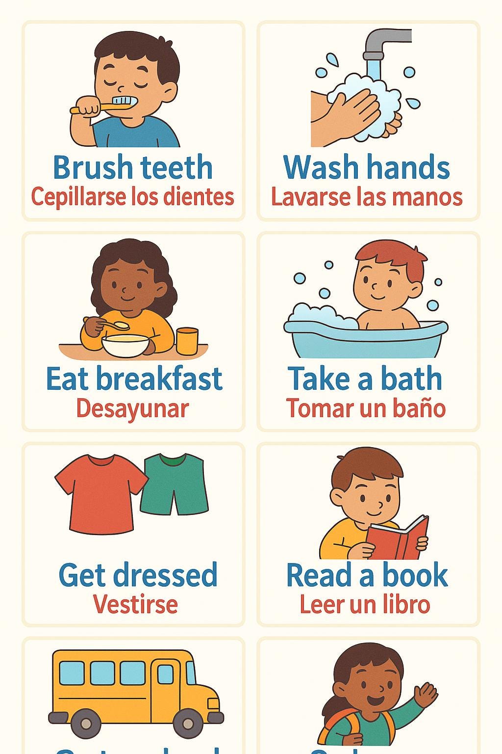 Visual Schedule Printable PDF - Kit De Rutina Visual Diaria - Bilingue ...