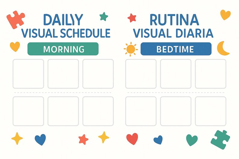 Visual Schedule Printable PDF - Kit De Rutina Visual Diaria - Bilingue ...