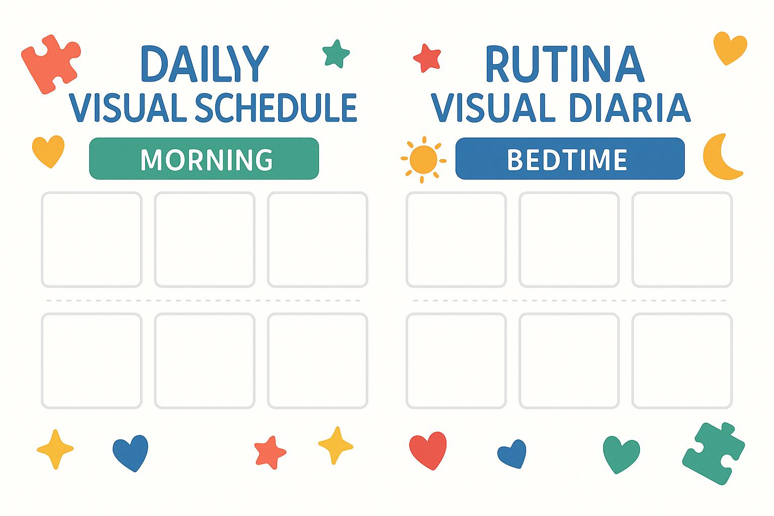 Visual Schedule Printable | Daily Routine Chart for Autistic Kids ...