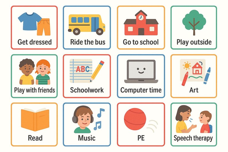 Visual Schedule Printable | Daily Routine Chart for Autistic Kids ...