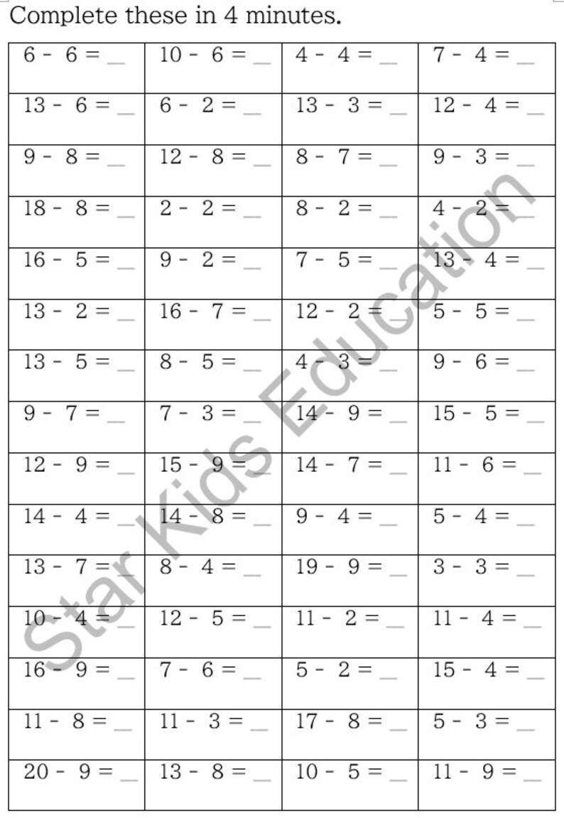 20 Printable Subtraction Worksheet Bundles Simply Subtraction Digital ...
