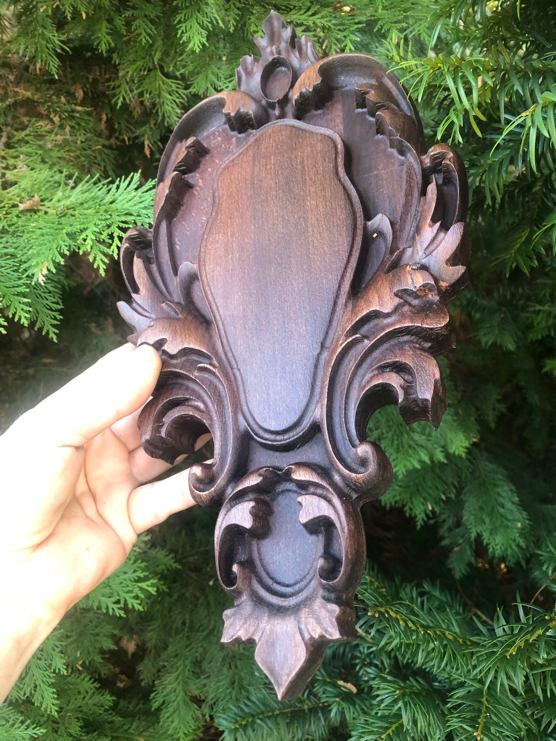 Trophy Shield Made of Wood Roebuck Decoration Linden Handmade Hunting ...