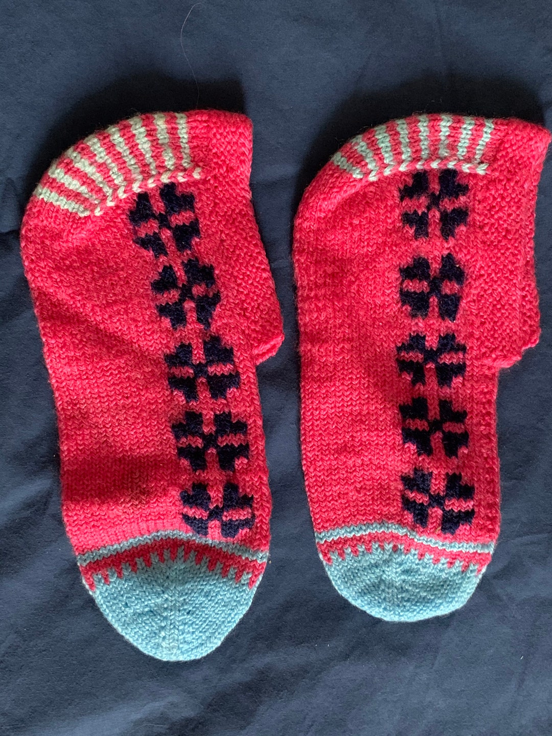 Rustic Vintage Wool Traditional Warm Anatolian Hand Knit Socks Slippers ...