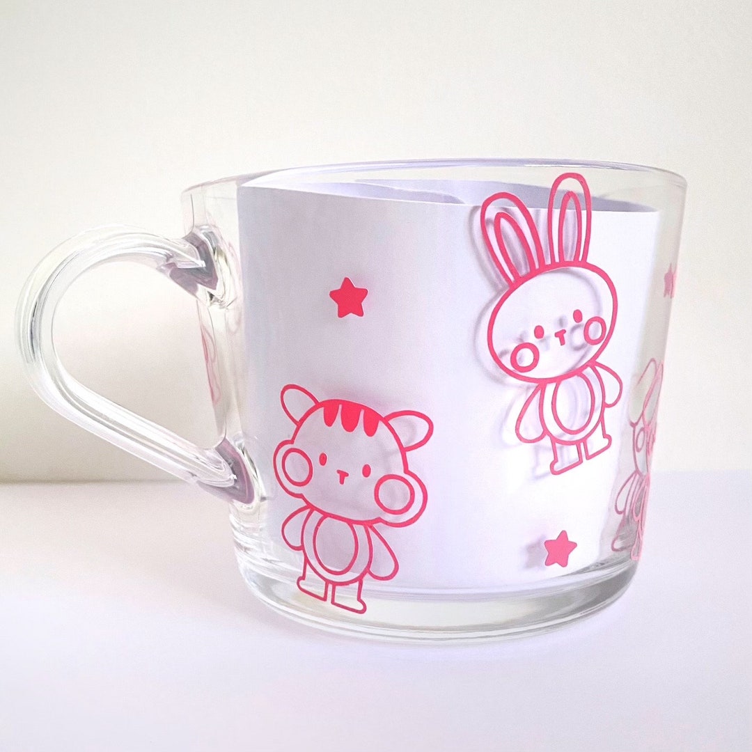 Ateez Atiny Day Character Kpop Glass Mug in Pink - Etsy