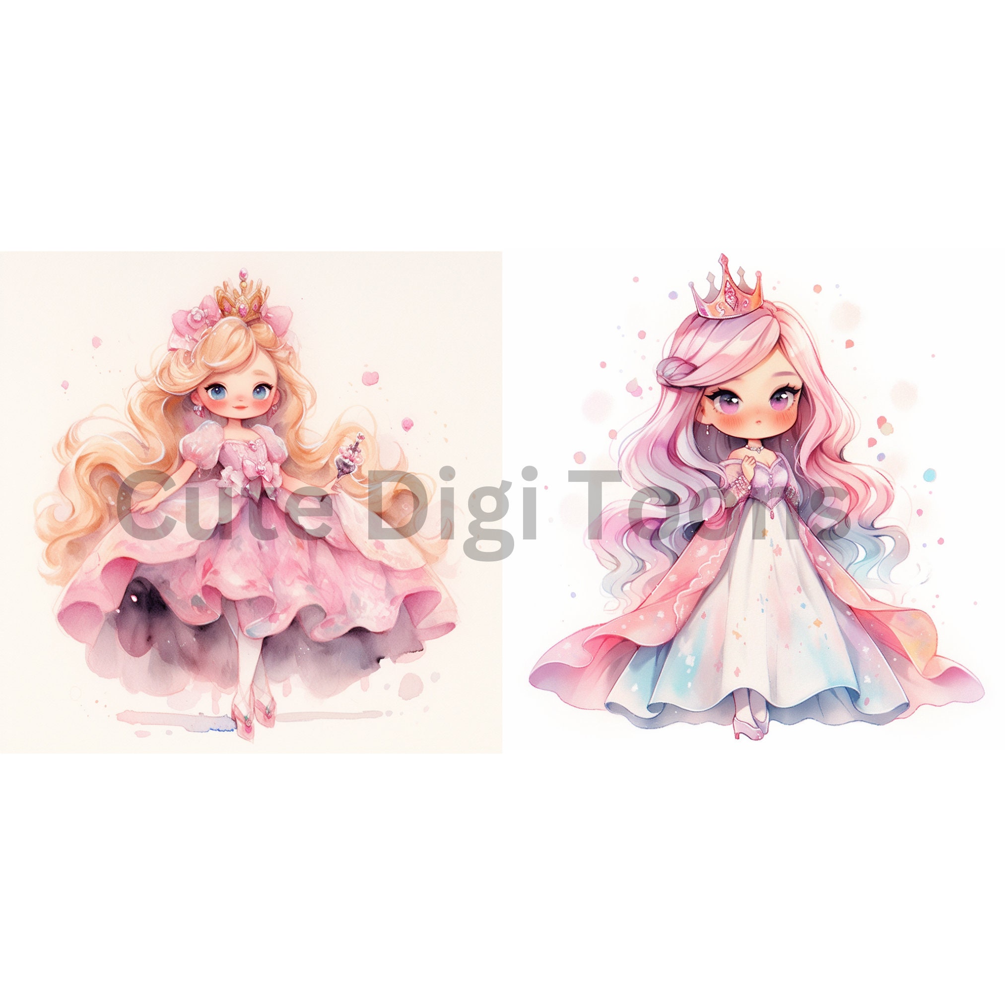 Fairy Tale Princess Clipart Digital Downloads, - Etsy