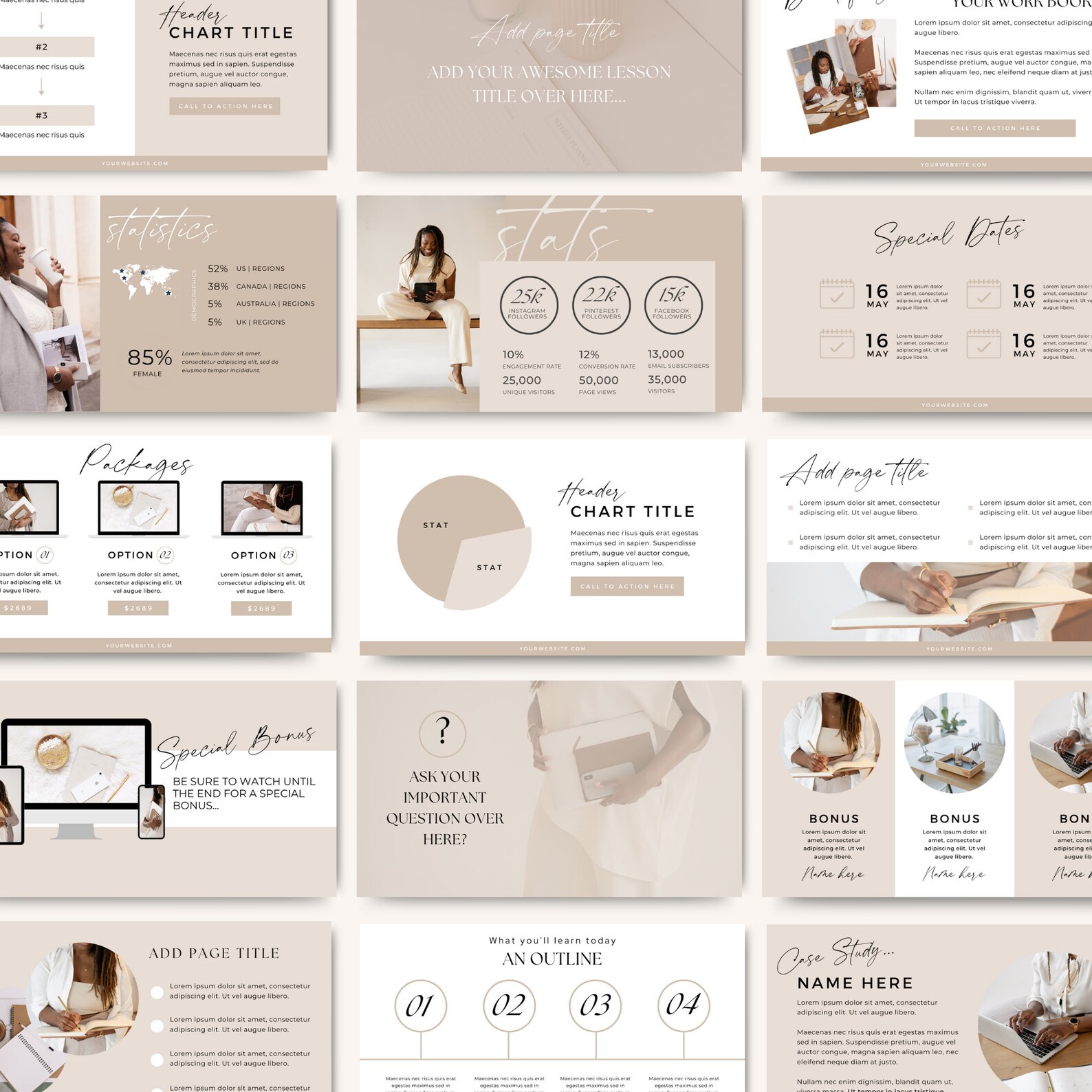 Slide Deck Template Canva Presentation Template Canva Masterclass ...