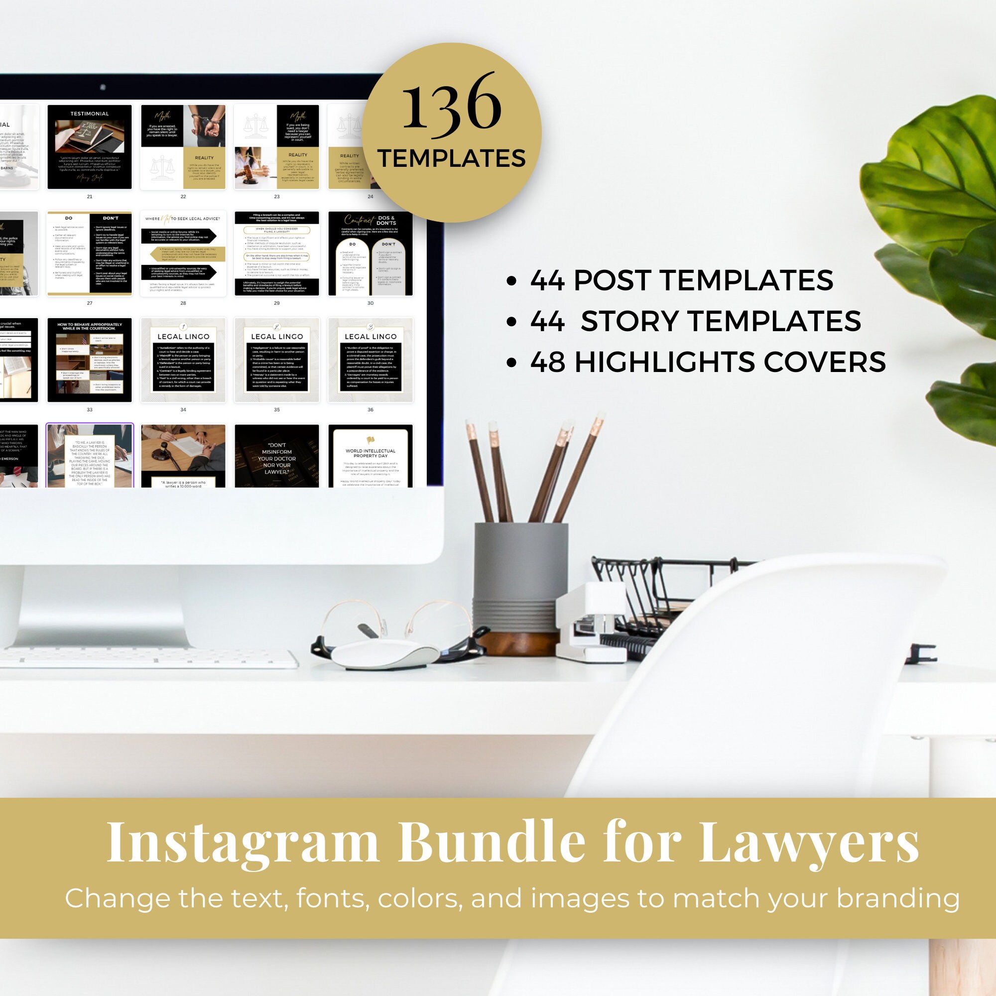 Lawyer Templates Canva Law Office Instagram Posts Law Firm Social Media ...