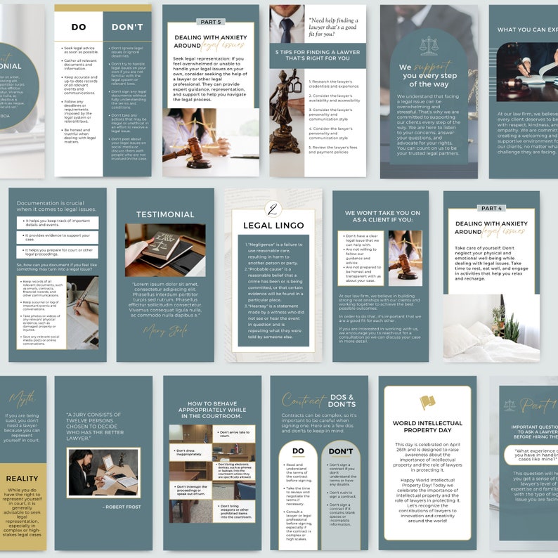 Lawyer Templates Canva Law Office Instagram Stories Posts Law Firm ...