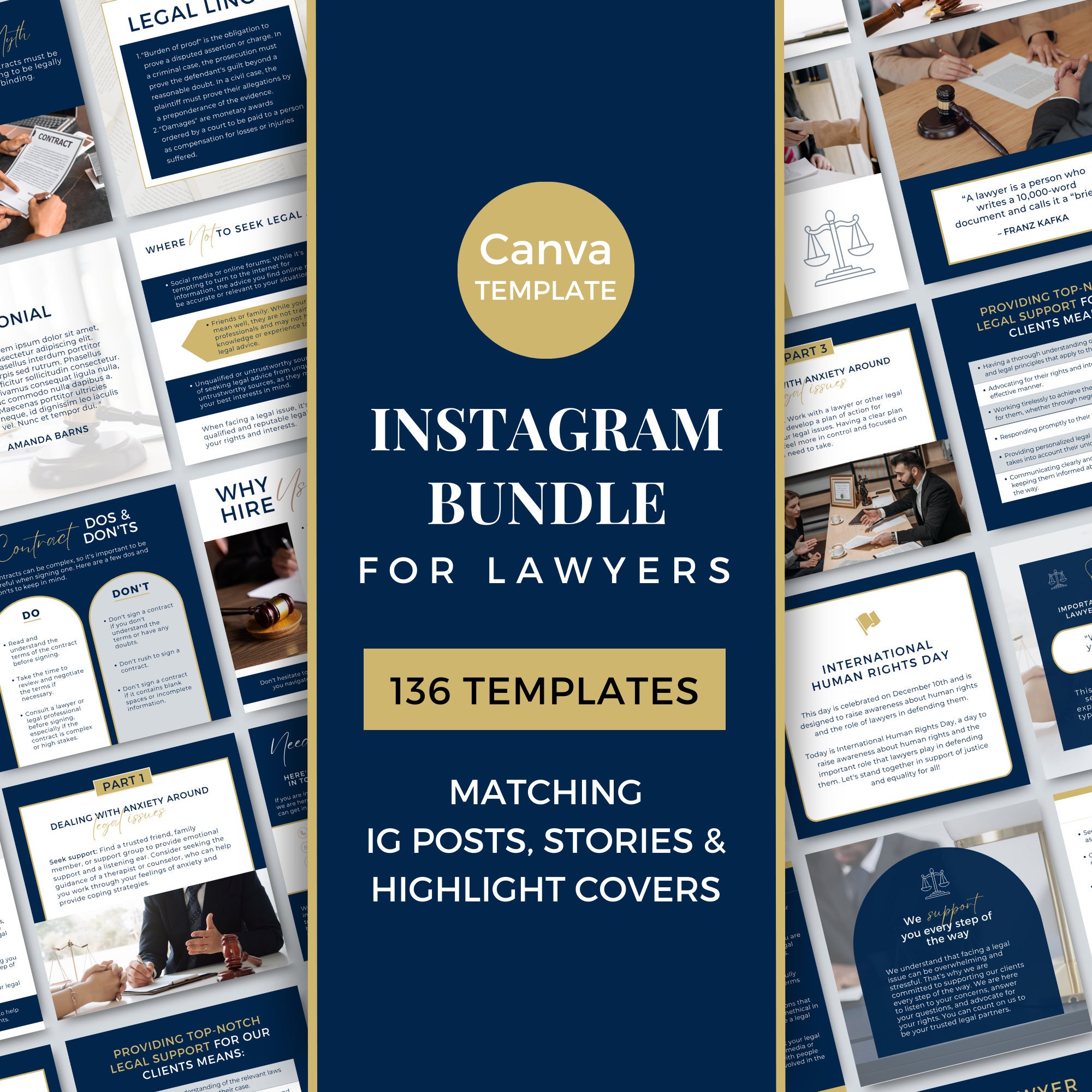 Lawyer Templates Canva Law Office Instagram Posts Law Firm Social Media ...
