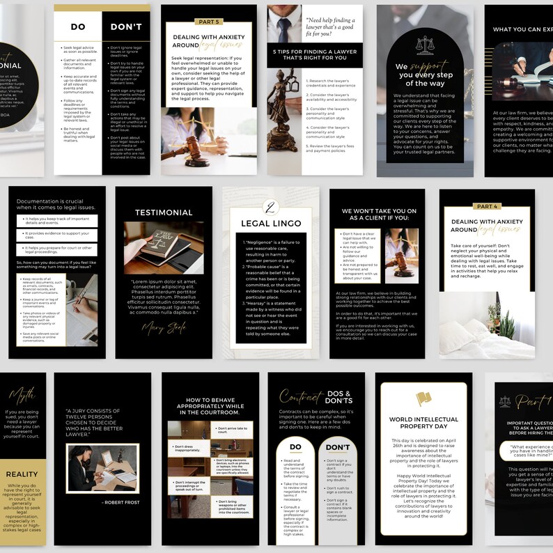 Lawyer Templates Canva Law Office Instagram Stories Posts Law Firm ...