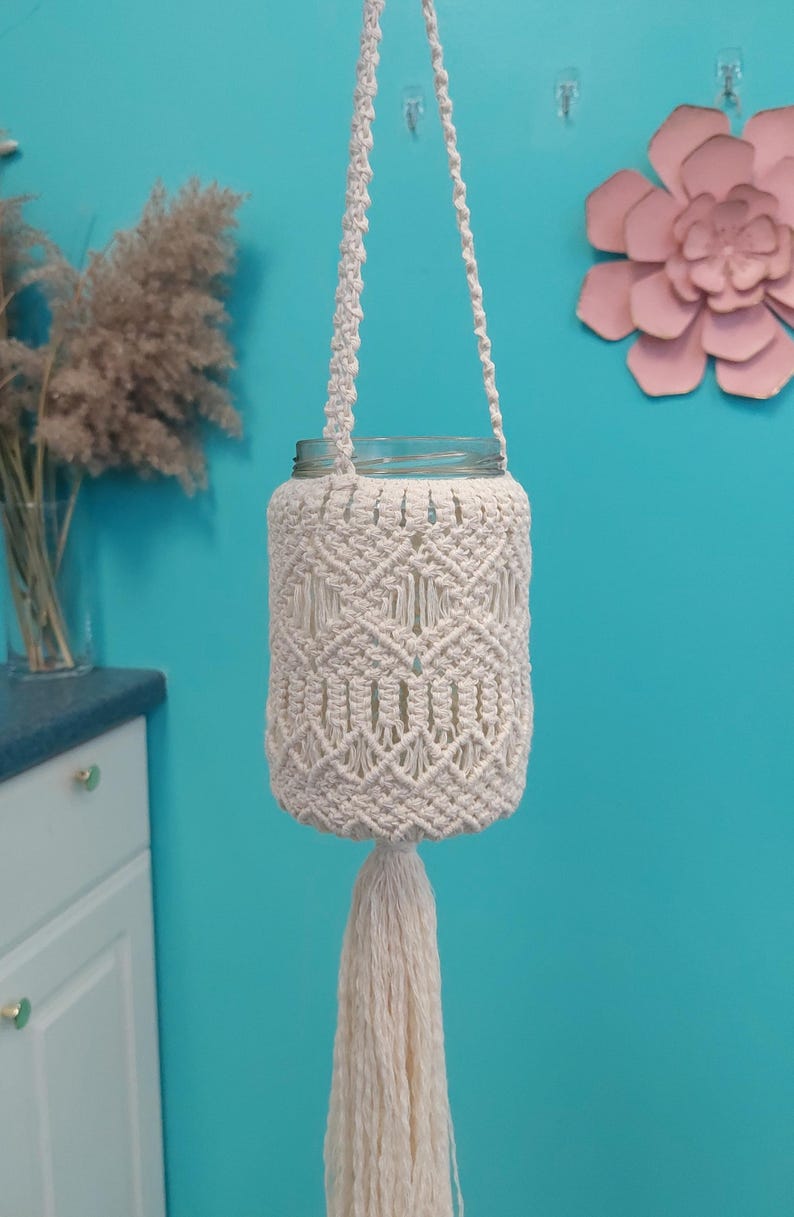 Vintage Boho Macrame Hanging Lantern/pendant Light, Intricate Detailed Design, Boho Lighting - Etsy