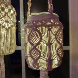Vintage Boho Macrame Hanging Lantern/pendant Light, Boho Lighting - Etsy