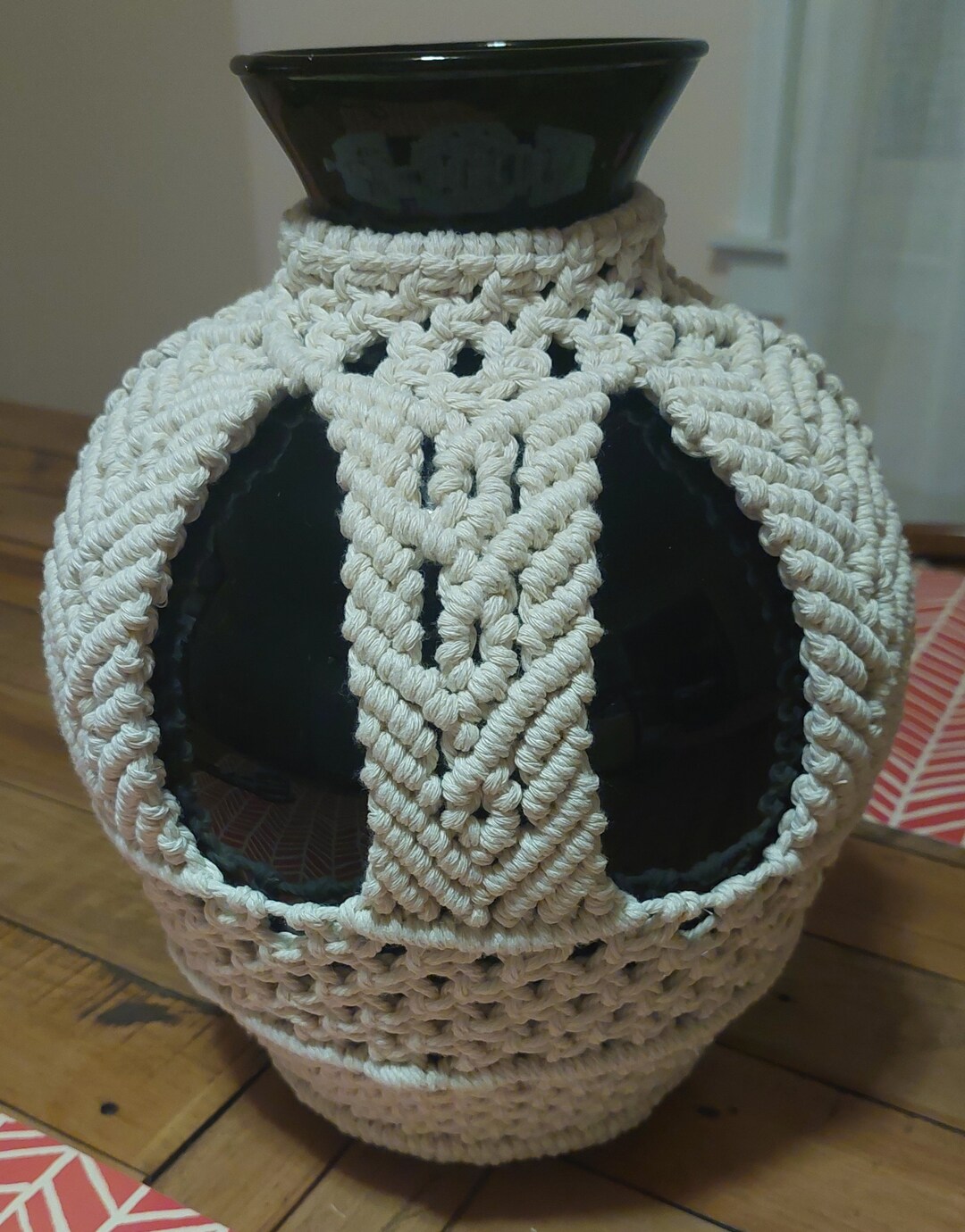 Large Off-white Macrame Vase, Centerpiece - Etsy