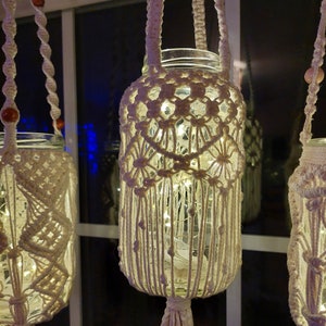 Vintage Boho Macrame Hanging Lantern/pendant Light, Boho Lighting - Etsy