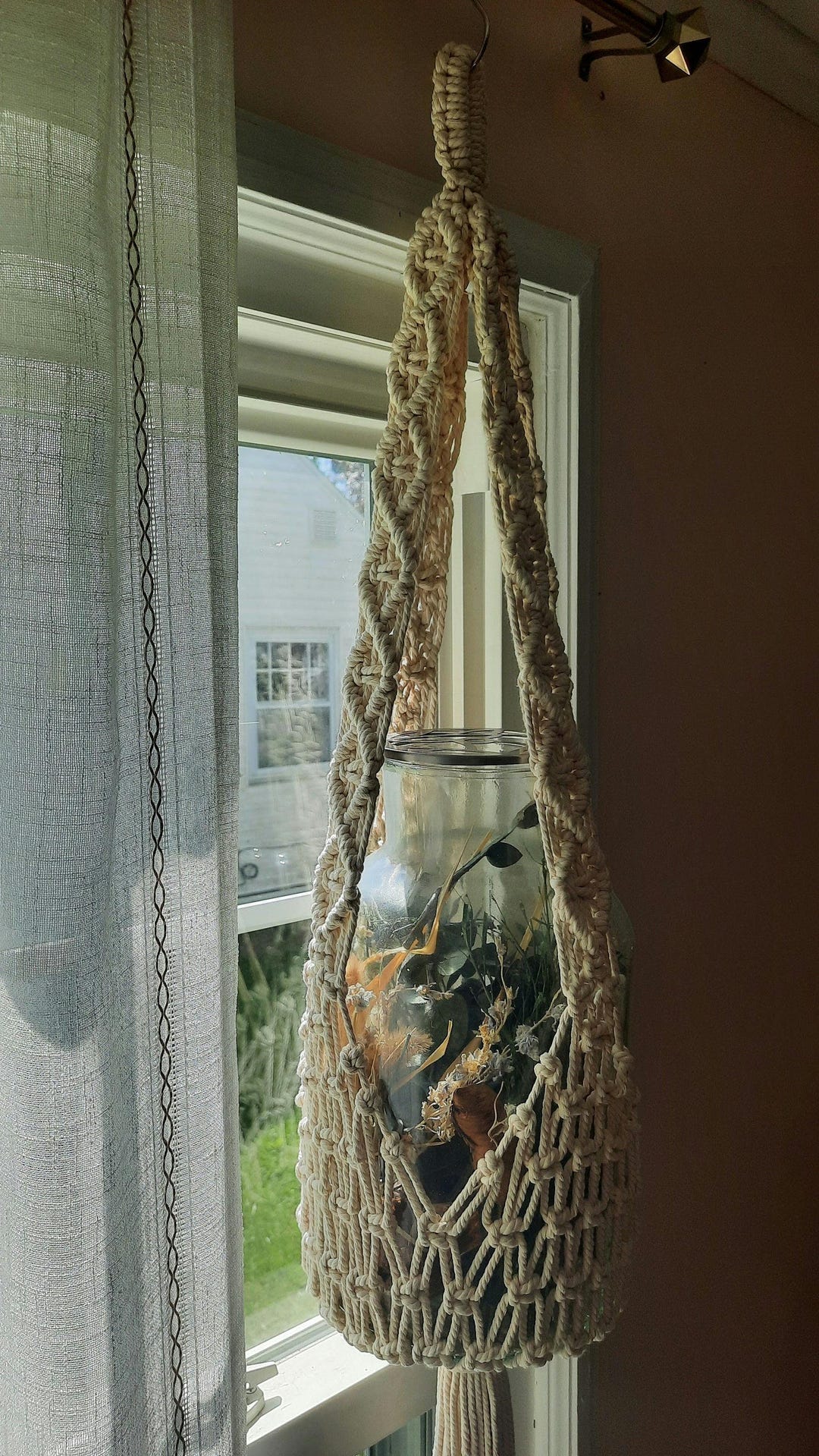 Large Boho Eclectic Macrame Plant Hanger, Ex- Long Plant Hanger, Medium Plant Hanger, Boho ...