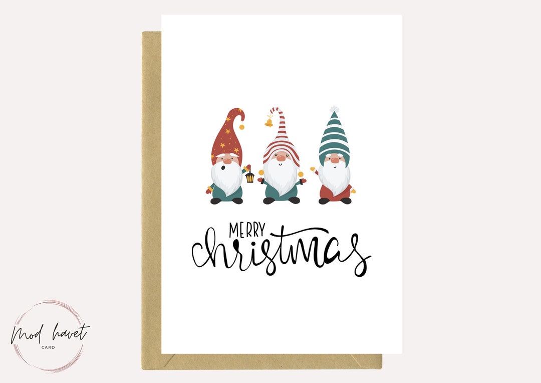 Merry Christmas Card / Christmas Card / Card for Christmas / Cute ...