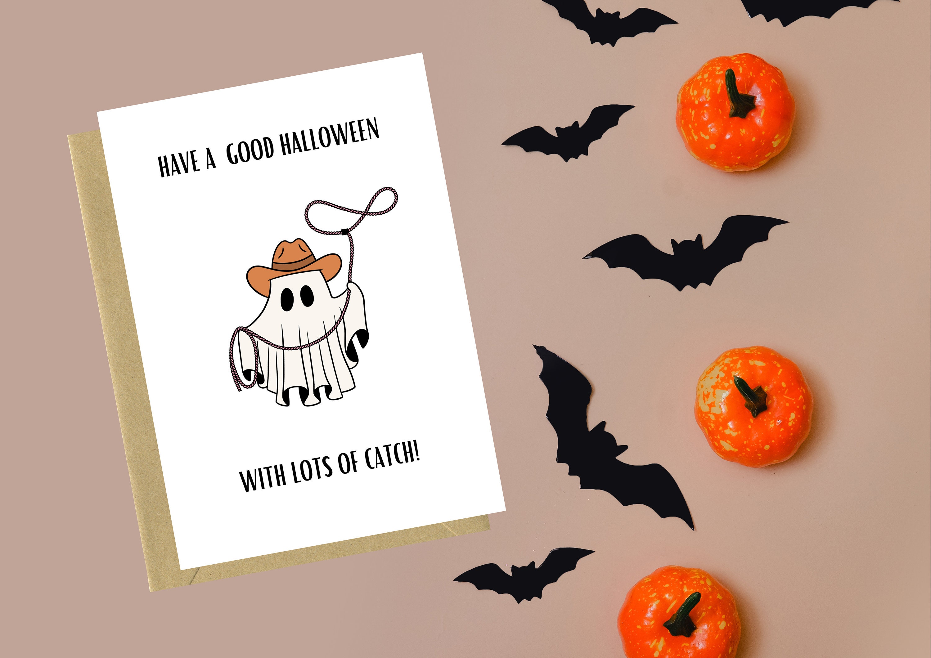 Have a Good Halloween With Lots of Catch Card / Halloween Card - Etsy