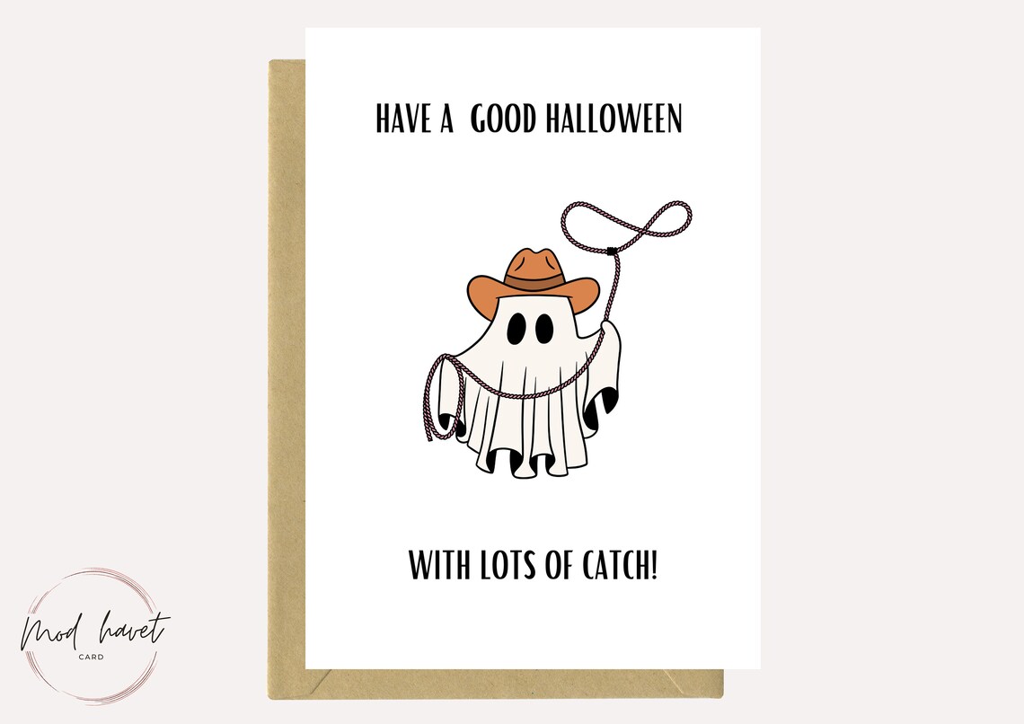Have a Good Halloween With Lots of Catch Card / Halloween Card - Etsy