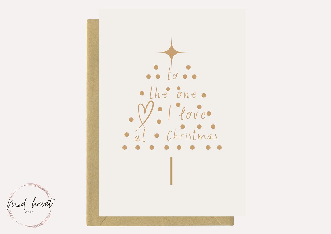 Merry Christmas Card / Christmas Tree Card / Christmas Card / - Etsy