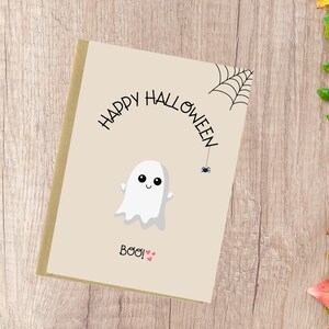 Cute Halloween Card / Cute Ghost Card / Halloween Cards / Printable ...