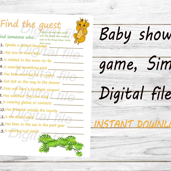 Simba Baby Shower - Etsy