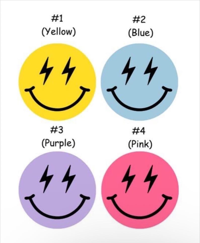 100 Smiley Face Table Confetti, Birthday Party Decoration, Preppy ...