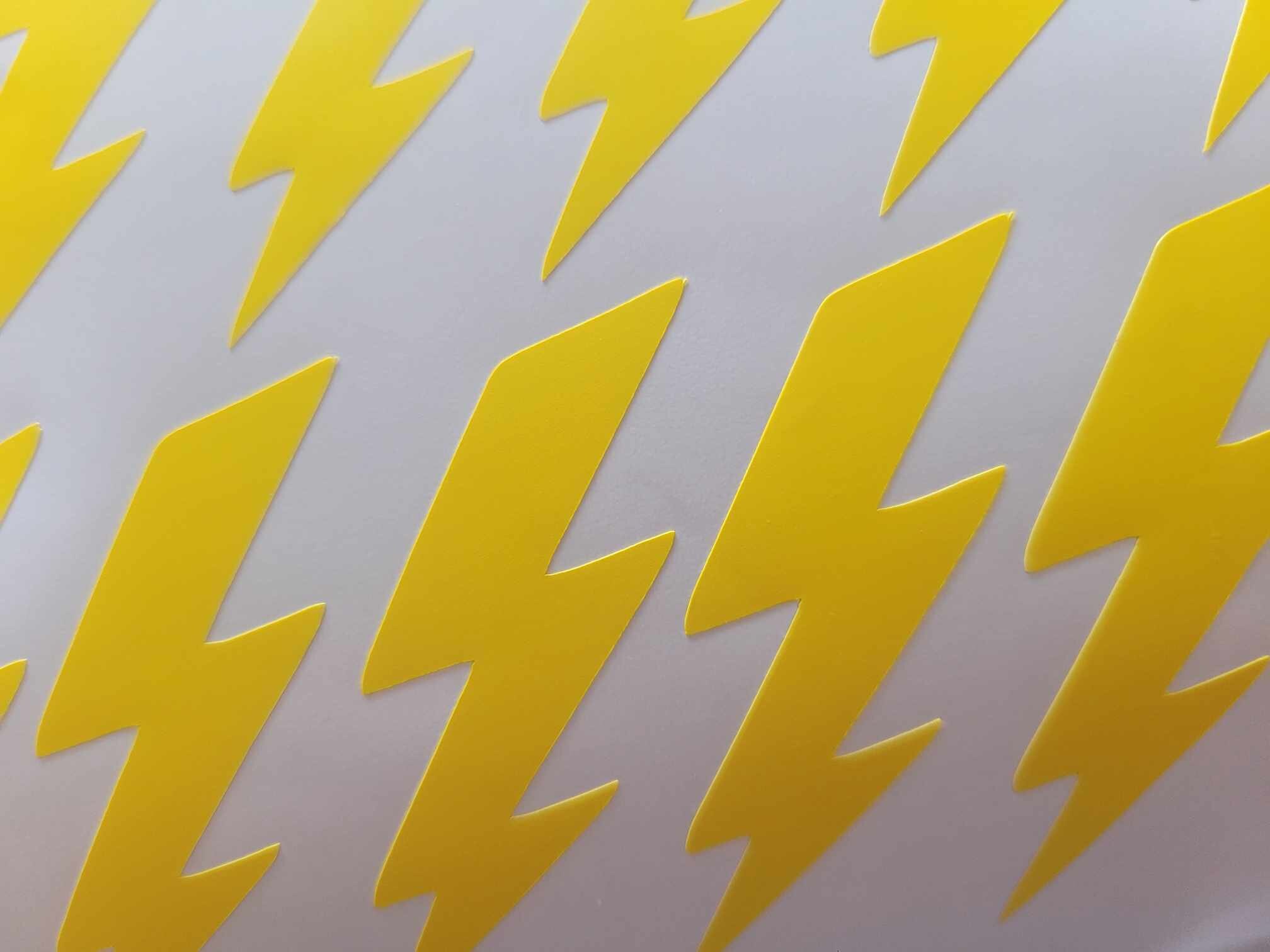 24 Lightning Bolt Vinyl Stickers, Party Decoration Stickers, Cups ...