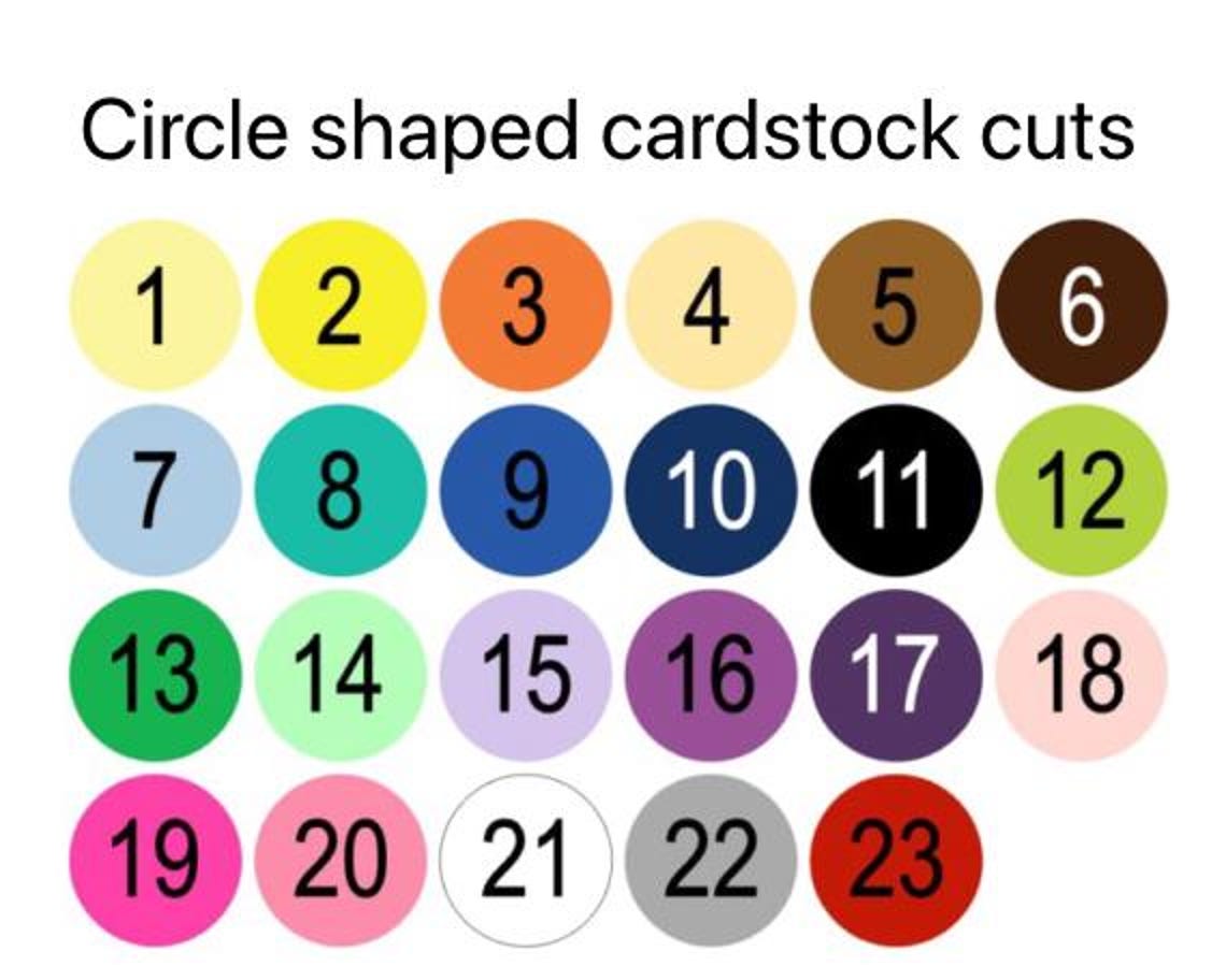 25 Circle Shaped Cardstock Cuts - Etsy