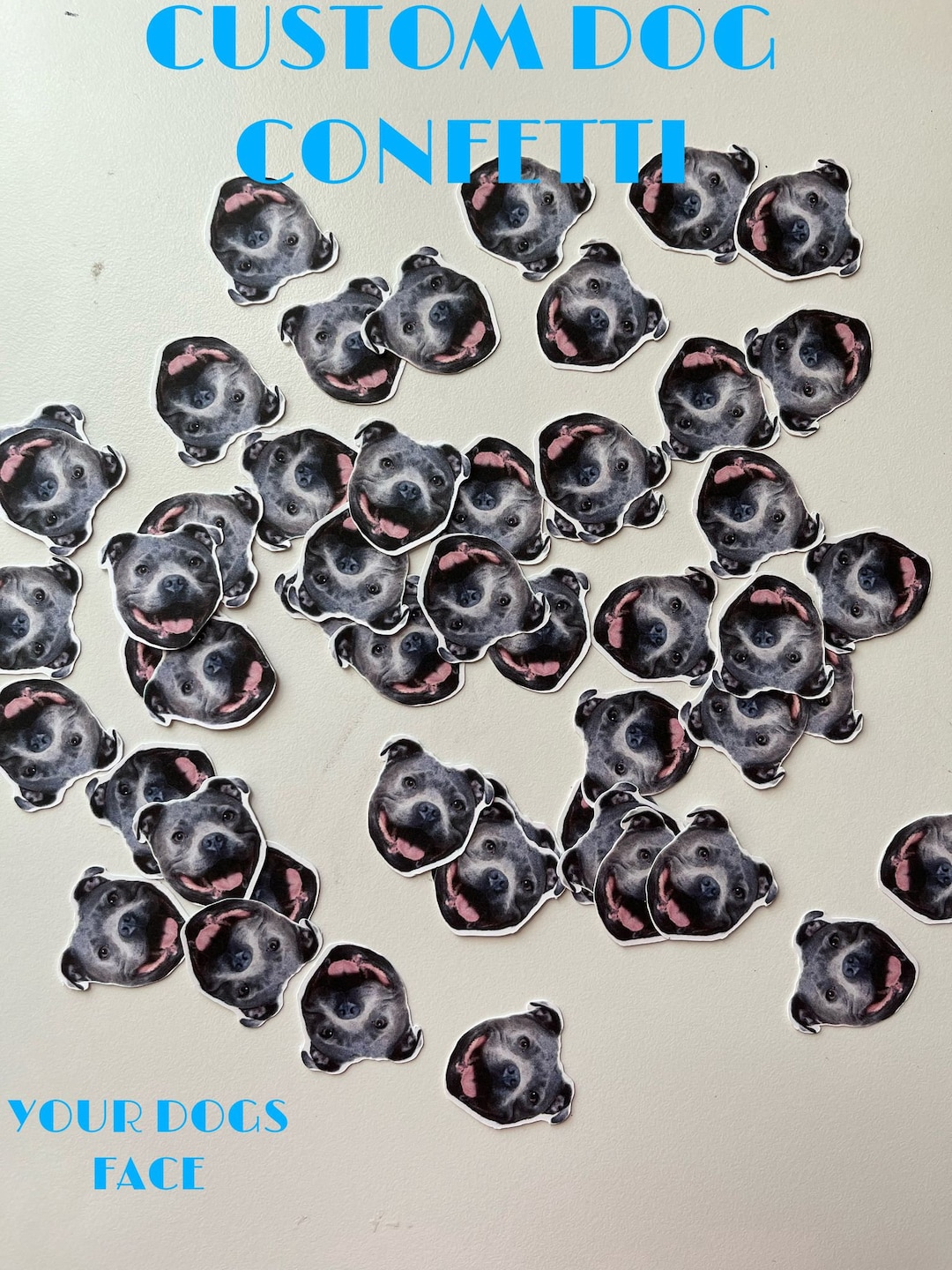 Dog/cat Face Confetti, Custom Pet Confetti, Birthday Party Decoration ...