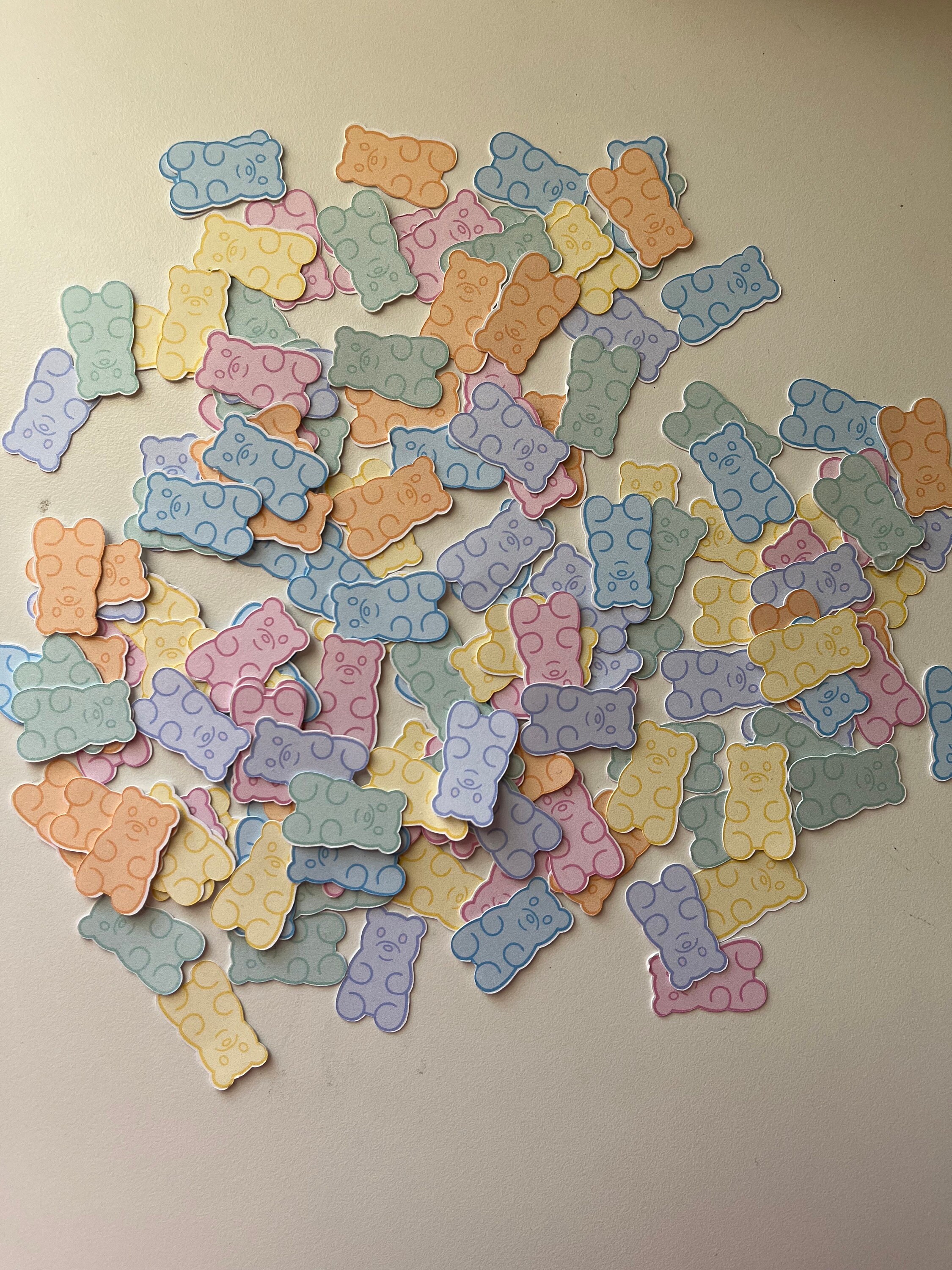 150 Gummy Bear Table Confetti, Birthday Party Decoration, Gummy Bear ...