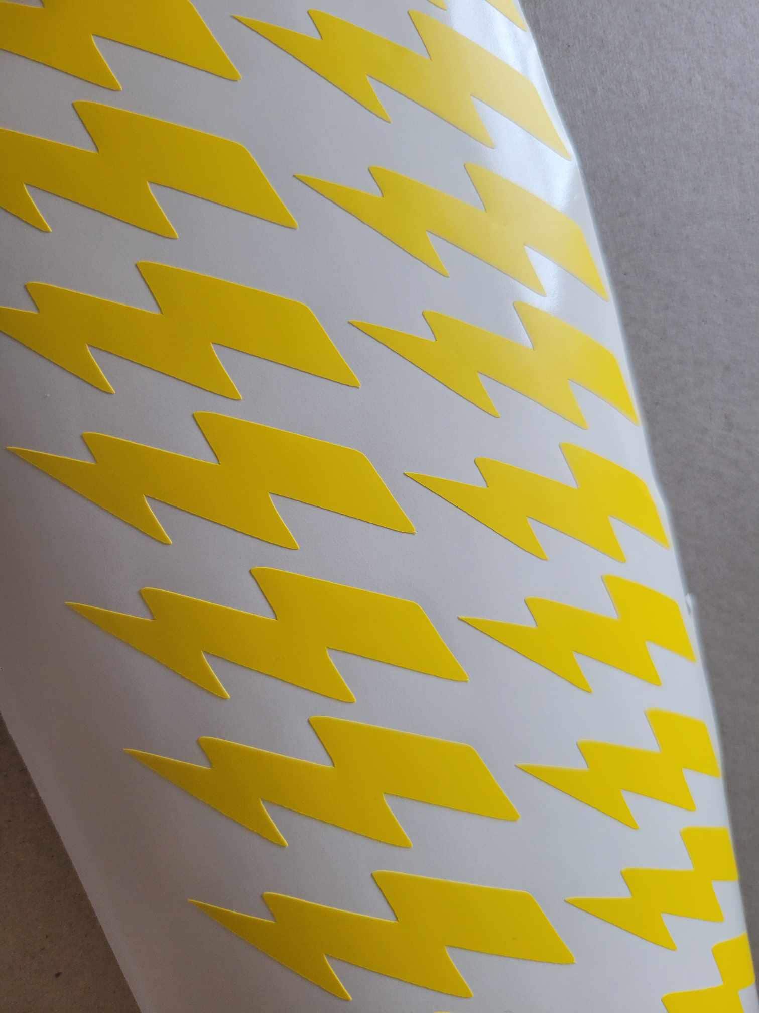24 Lightning Bolt Vinyl Stickers, Party Decoration Stickers, Cups ...