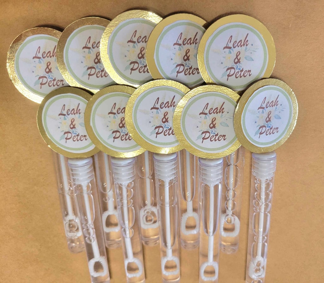 10 Wedding Bubbles, Wedding Party Favors, Personalized Bubbles, Send ...