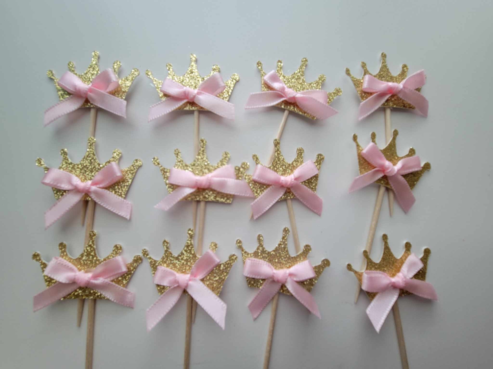 Princess Crown Cupcake Topper, Birthday Party Decoration, Princess ...